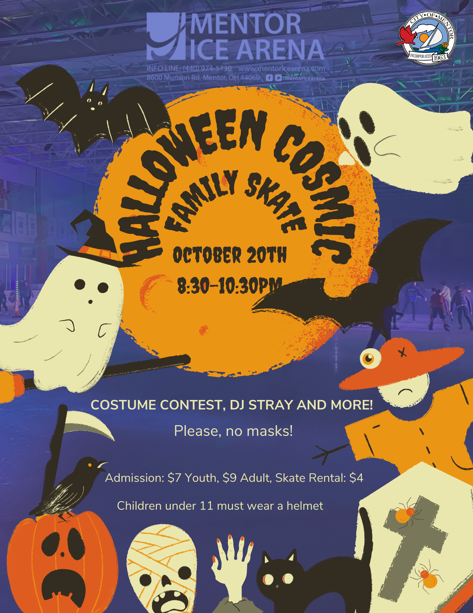 Halloween Family Cosmic Skate – Mentor Ice Arena