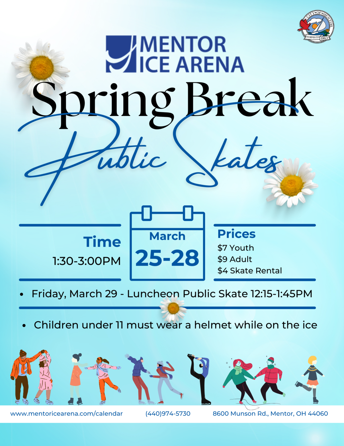 Spring Break Public Skates – Mentor Ice Arena